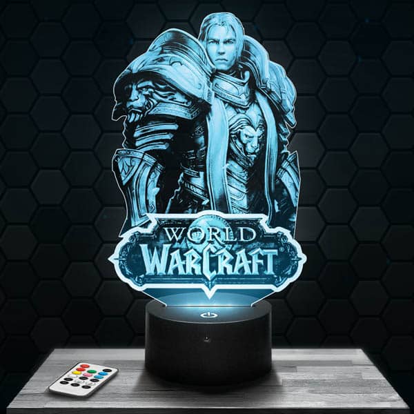 Lampe 3D World of Warcraft WOW Anduin avec socle au choix ! - LampePhoto