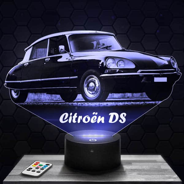 Lampe 3D Citroën DS avec socle au choix ! - LampePhoto
